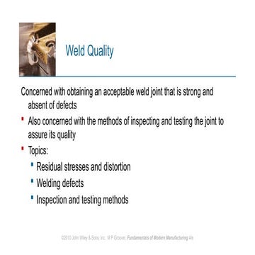 LEC 3 Weld Quality and testing-1 and inspection pptx | PPTX