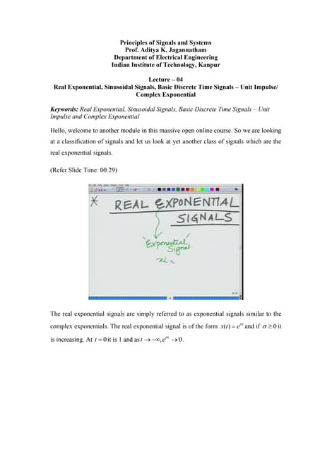 1. elementary signals | PPTX