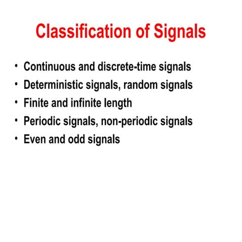 Signal and system (Classifications of systems) | PPT