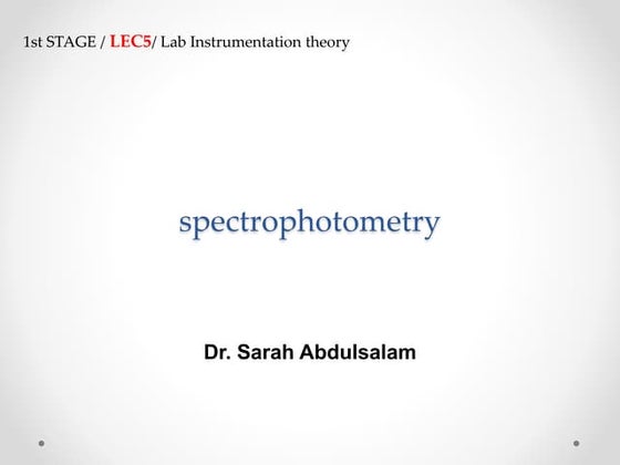 Introduction to spectroradiometer | PDF | Physics | Science