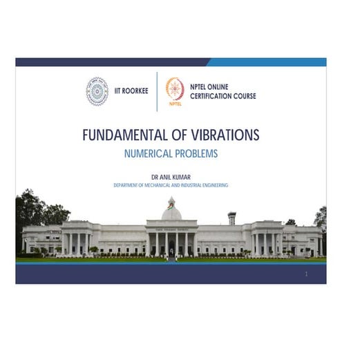 Introduction to Mechanical Vibration lec5 | PDF