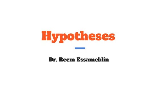 Types of hypothesis | PPT