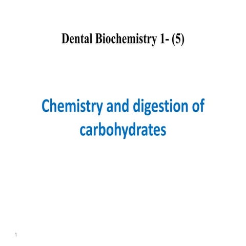 Carbohydrates Biochemistry | PDF