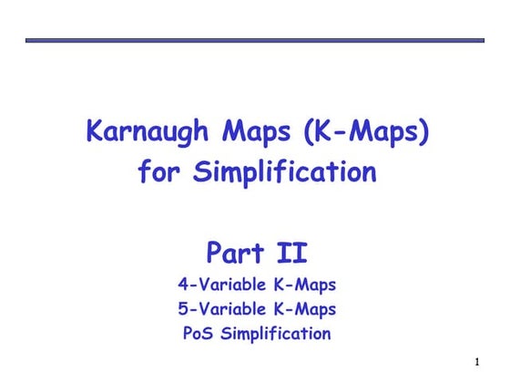 Presentation on Karnaugh Map | PPTX | Programming Languages | Computing