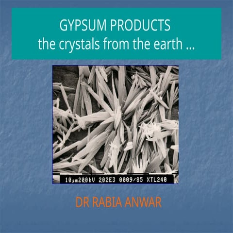 Gypsum products | PPTX