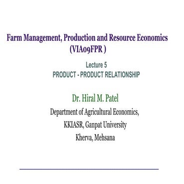 Ppt of farm management,production,resource economics | PPT