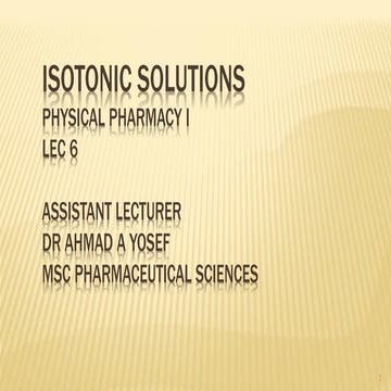 ISOTONICITY | PPTX