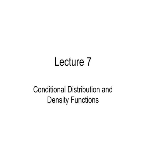 Probability And Random Variable Lecture7 | PPT