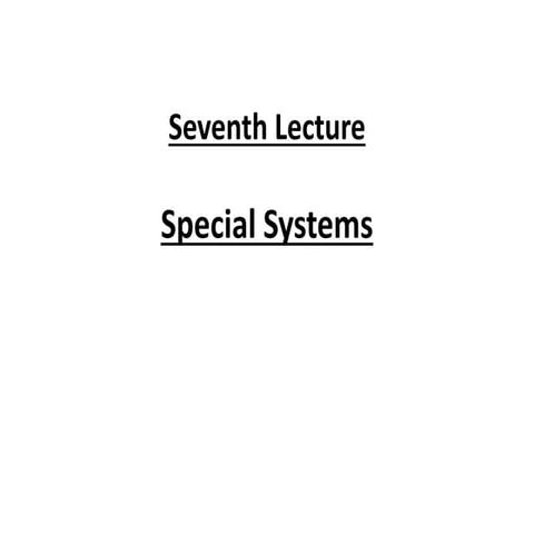 Lec7 technical installations special systems | PDF