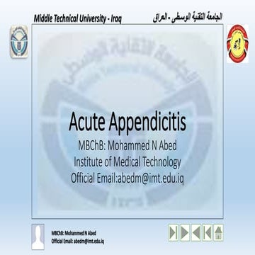Lec 7 acute appendicitis and cholescystitis | PPTX | Digestive ...
