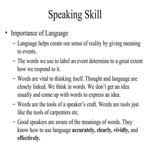 Mastering Effective Speaking: Language Use for Clear, Vivid ...