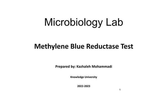 Dye reduction test | PPTX