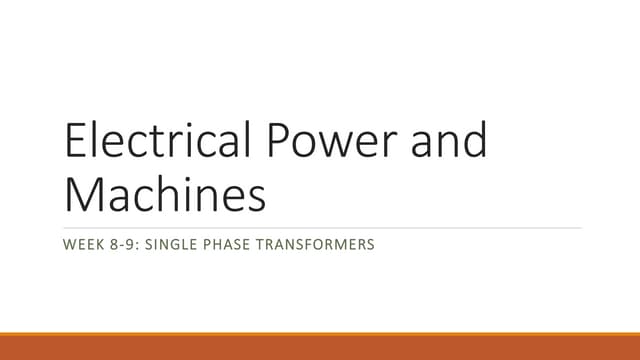 Single phase transformers | PDF
