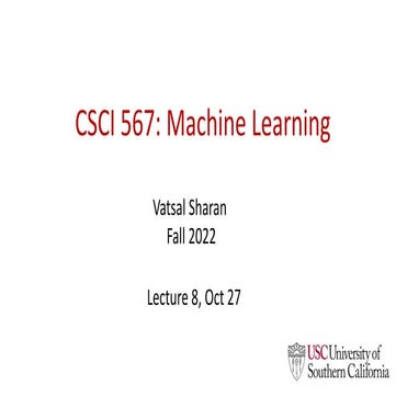 lec8_annotated.pdf ml csci 567 vatsal sharan | PDF
