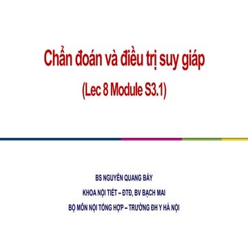 LEC 8 S3.1 Suy giáp.pdfbbbbbbbbbbbbbbbbb | PDF