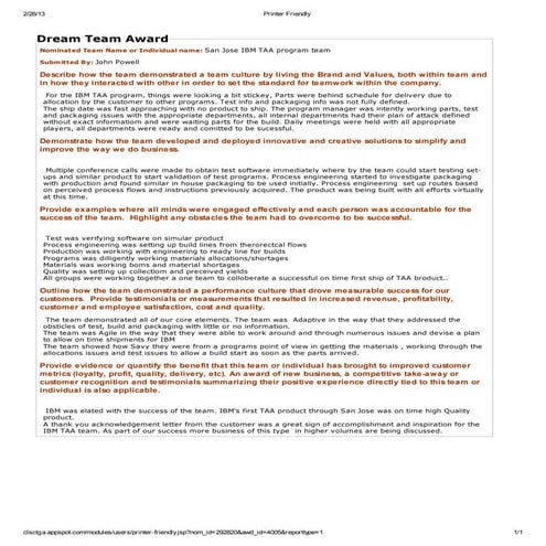 Award - Above and Beyond | PDF