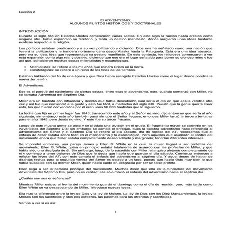 Lecc 2 El Adventismo | PDF