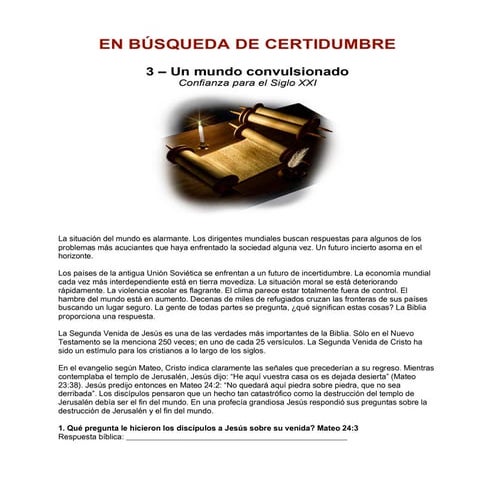 Leccion 03 Un mundo convulsionado | PDF