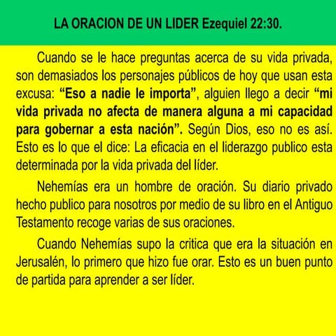 LA ORACION DE UN LIDER | PPTX