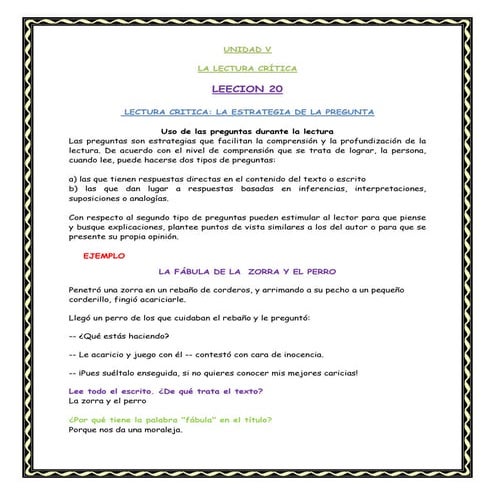 Leccion 20 | DOCX