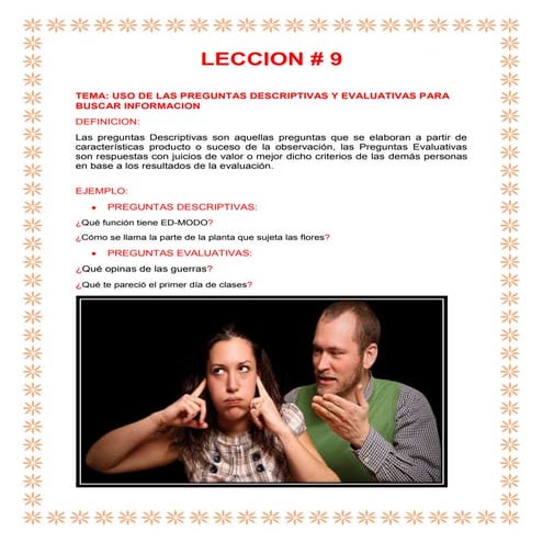 Leccion # 9 parte ii | DOCX