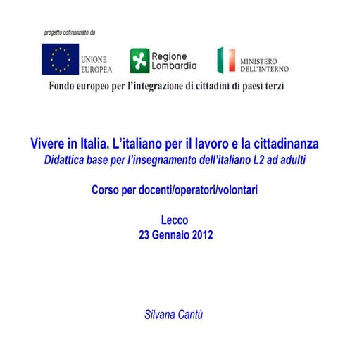 Lecco Lezione 6. Didattica di base | PDF