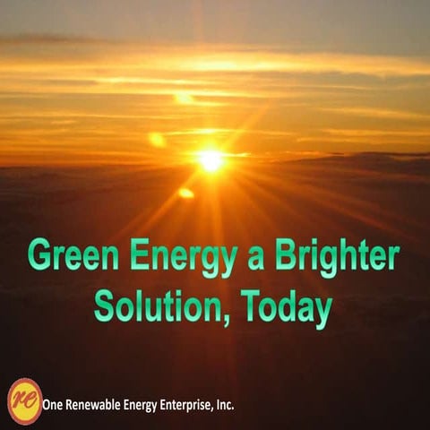 One Renewable Energy Enterprises at ACEF 2014 | PPTX