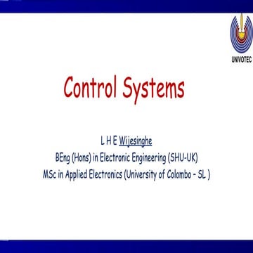 Introduction to control system and references | PPTX