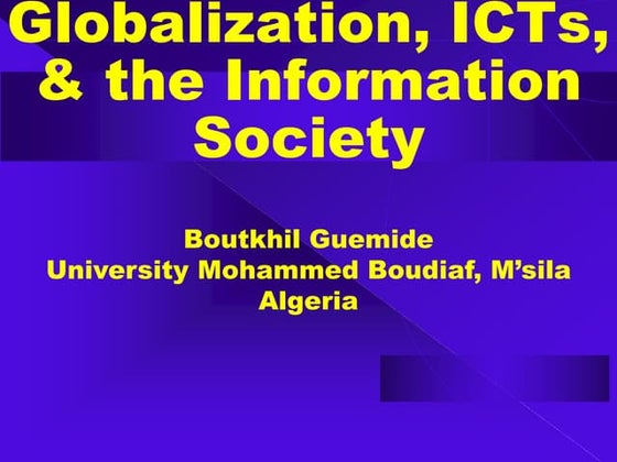 Negative Impact of ICT (Information and Communication Technology)In the ...