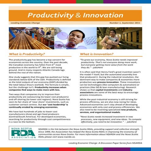 Leading Economic Change: Productivity & Innovation | PDF