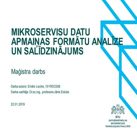 Analysis and comparison of microservice data exchange formats on Enduro ...