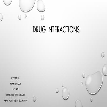Lec N0. 06 Drug interactions lecture .pptx