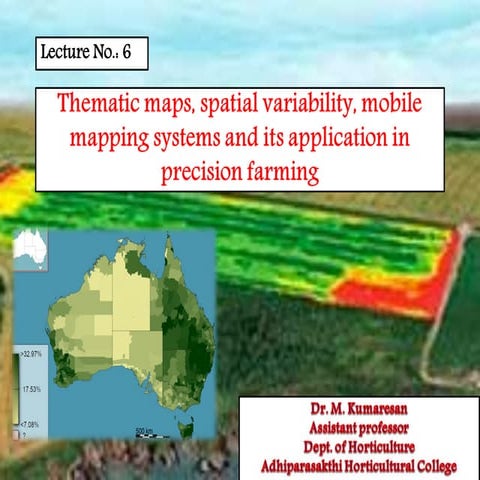Thematic maps, spatial variability, mobile mapping systems and its application in precision ...