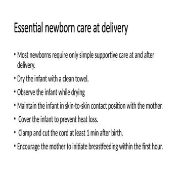 Essential Newborn Care | PPTX