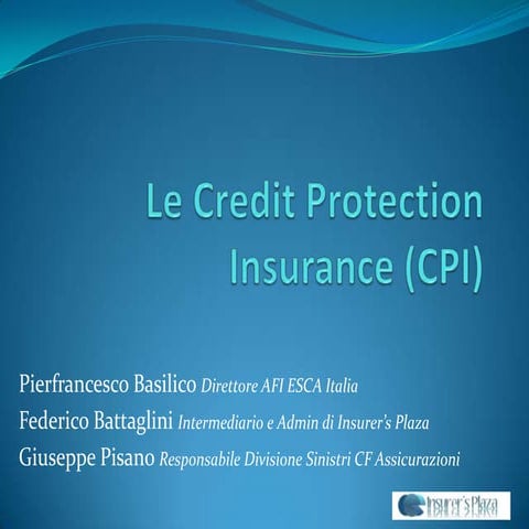 Le Credit Protection Insurance (CPI) | PPTX