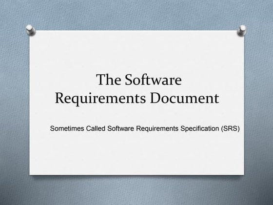 SRS(software requirement specification) | PPTX | Operating Systems | Computer Software and ...