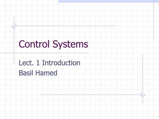 Introduction to control system 1 | PPT