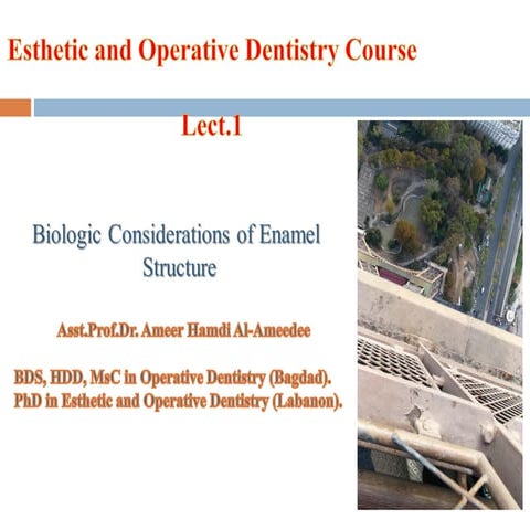 Lect.1 2018 - biologic considerations of enamel | PDF | Dental Health | Diseases and Conditions