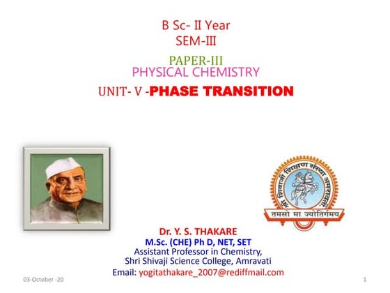 Phase Rule in three component system | PPTX | Chemistry | Science