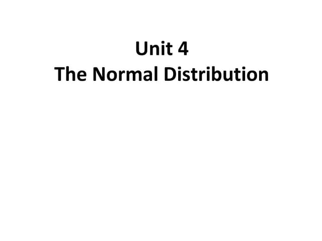 Lect 04 Normal Distribution Biostatistics Ppt