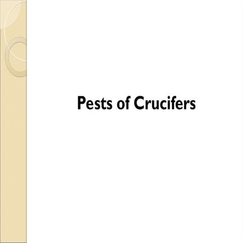Lect. 3 Pests of crucifers and cucurbited different types of pest like ...