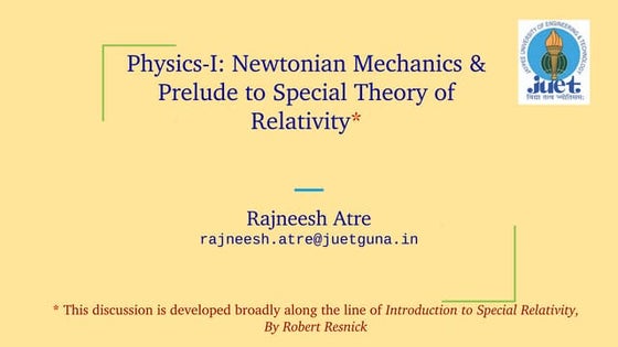 Special Theory Of Relativity | PPT | Physics | Science