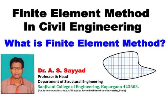 Introduction To Finite Element Analysis Pptx