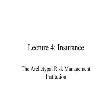 Chapter 02 - Insurance and Risk | PPTX