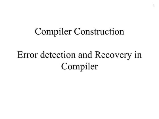 Unit 2 Compiler Design Ppt 4245