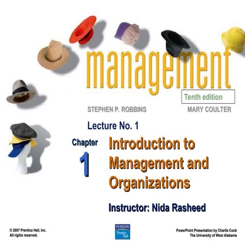 Introduction Of Management Lecture 1 Ppt