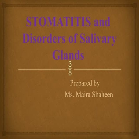 Ahn 1 Lecture 1 Gi Disorder Stomatitis Pptx Ppt