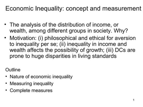 Gini Coefficient Presentation - income inequality pdf | PPT