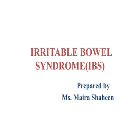Lecture Irritable Bowel Syndrome . IBS.pptx