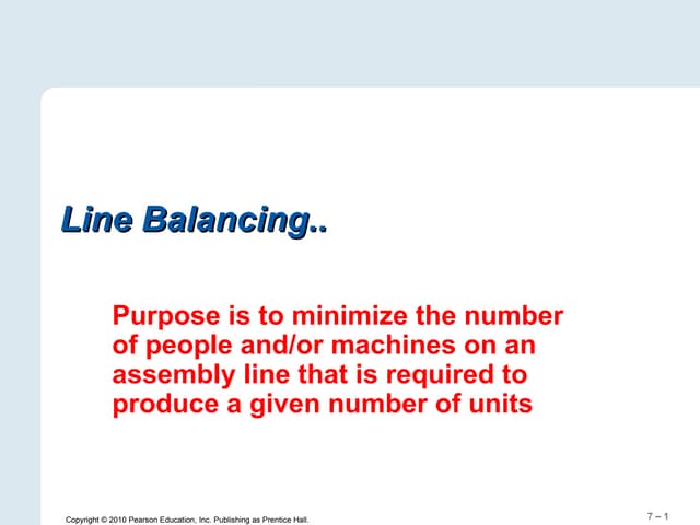 Line balancing | PPTX